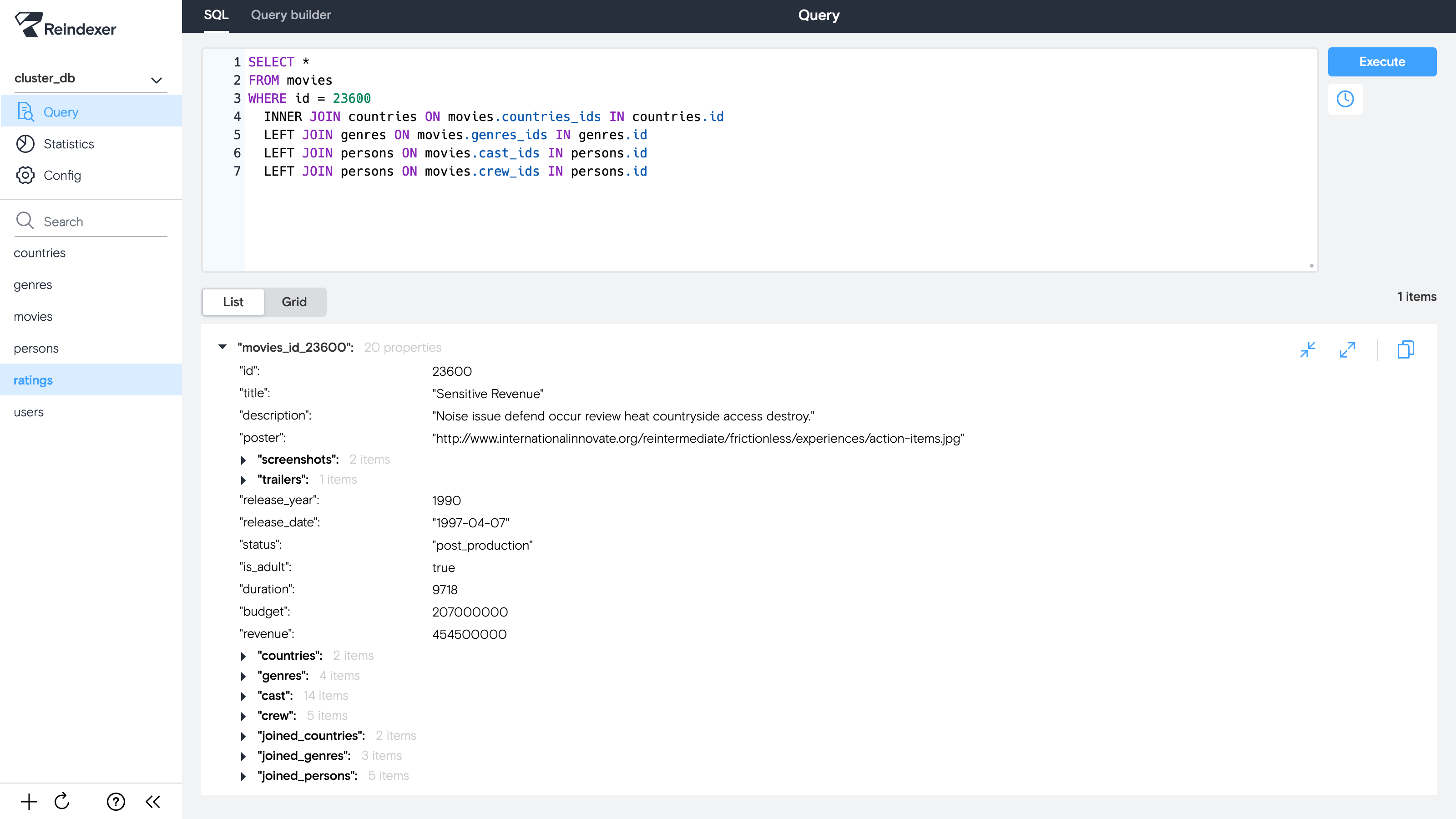 Reindexer | Open Source Document-oriented DB